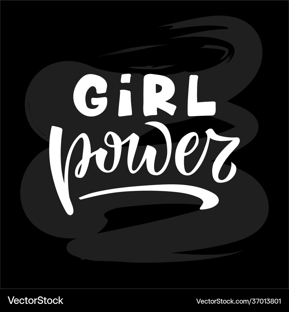 Girl power lettering on a blackboard Royalty Free Vector