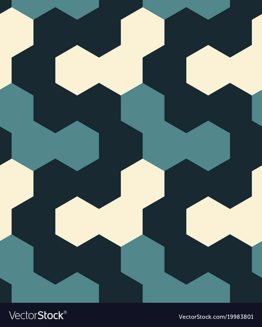 Irregular hexagon seamless pattern Royalty Free Vector Image