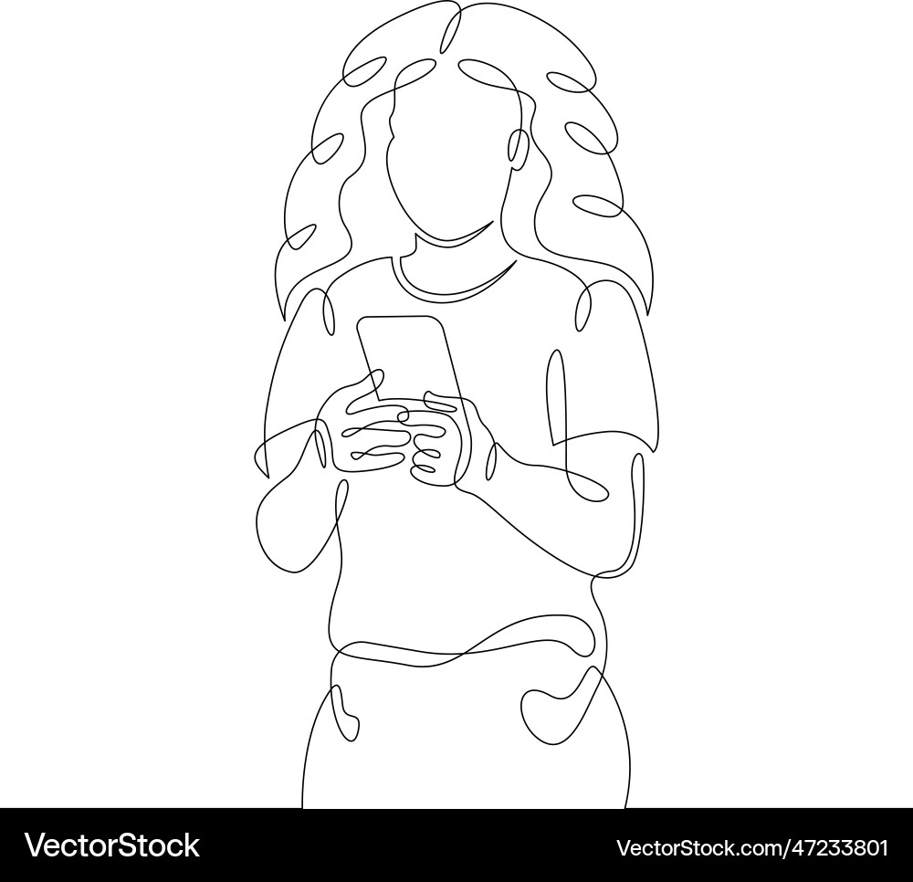 Kid with smartphonechild playing the phone Vector Image