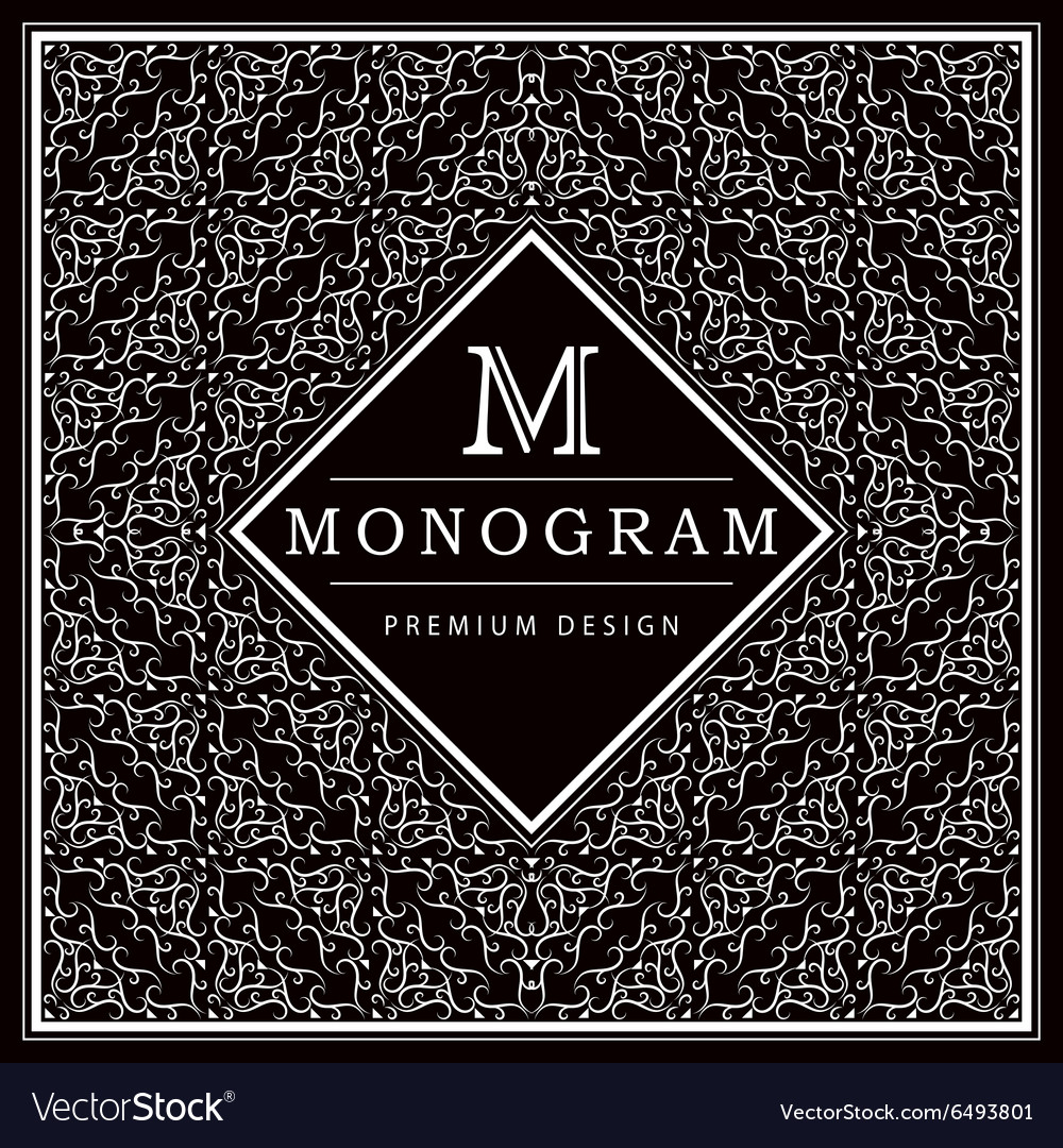 Monogram design elements graceful template Vector Image