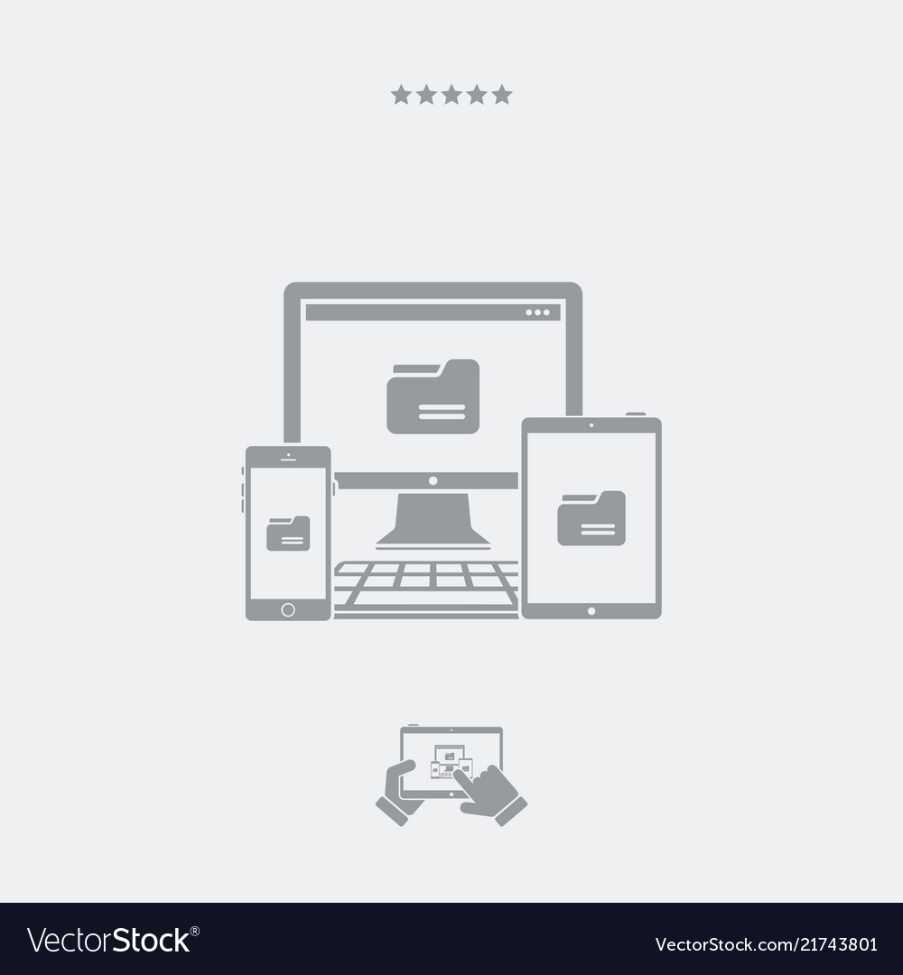 Multi devices folder synchronization Royalty Free Vector Multi devices folder synchronization Royalty Free Vector