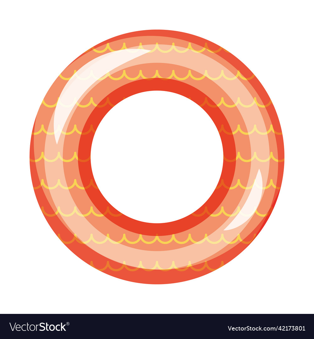 Orange pool ring float Royalty Free Vector Image