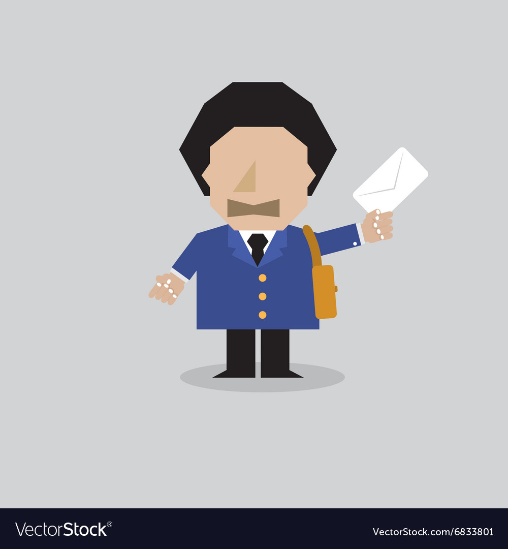 Postman character Royalty Free Vector Image - VectorStock