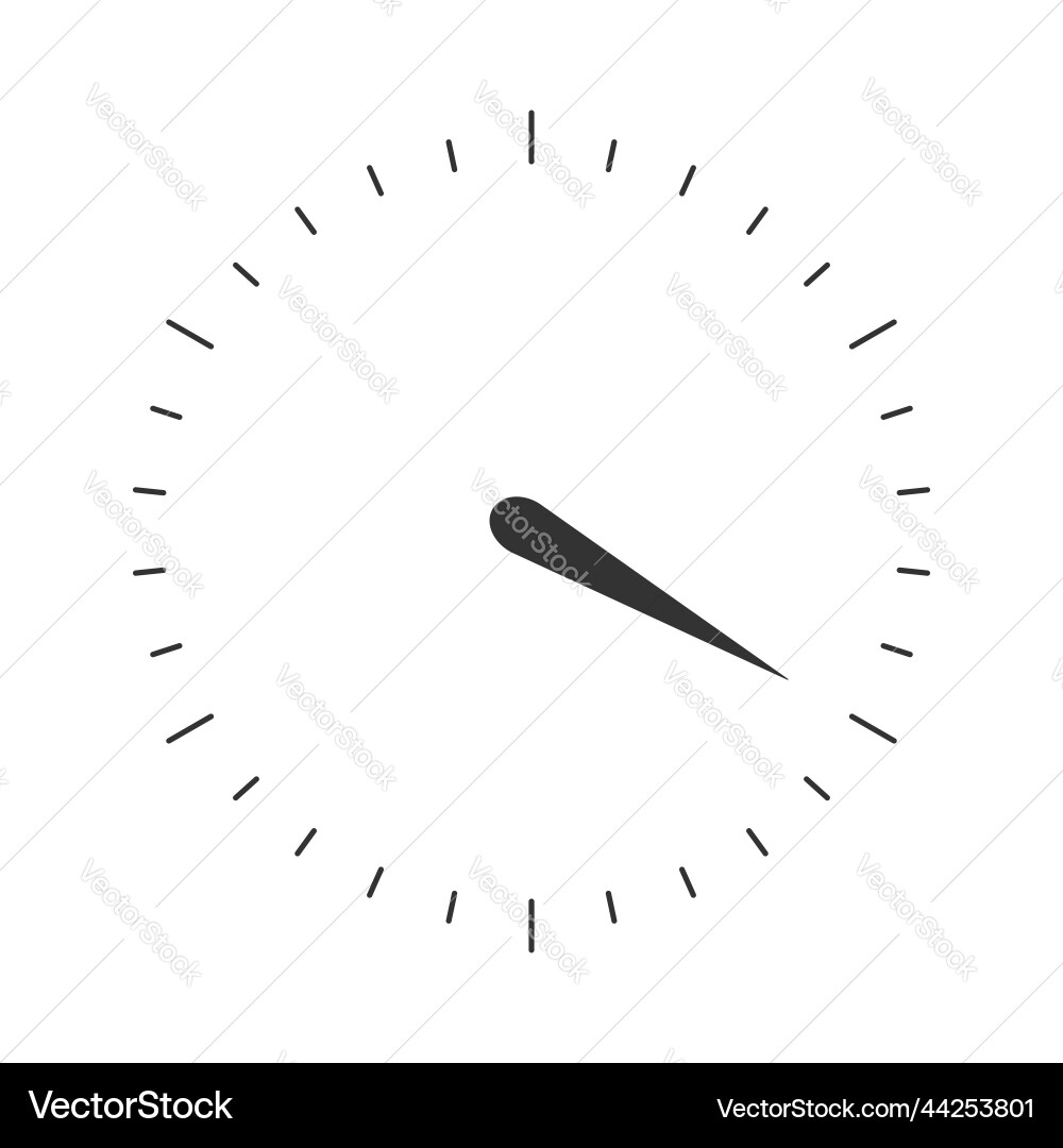 Round measuring gauge template with arrow 360 Vector Image