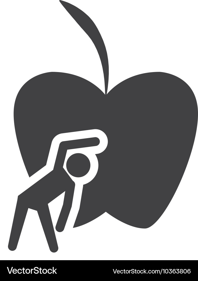 Apple stretching healthy lifestyle design Vector Image