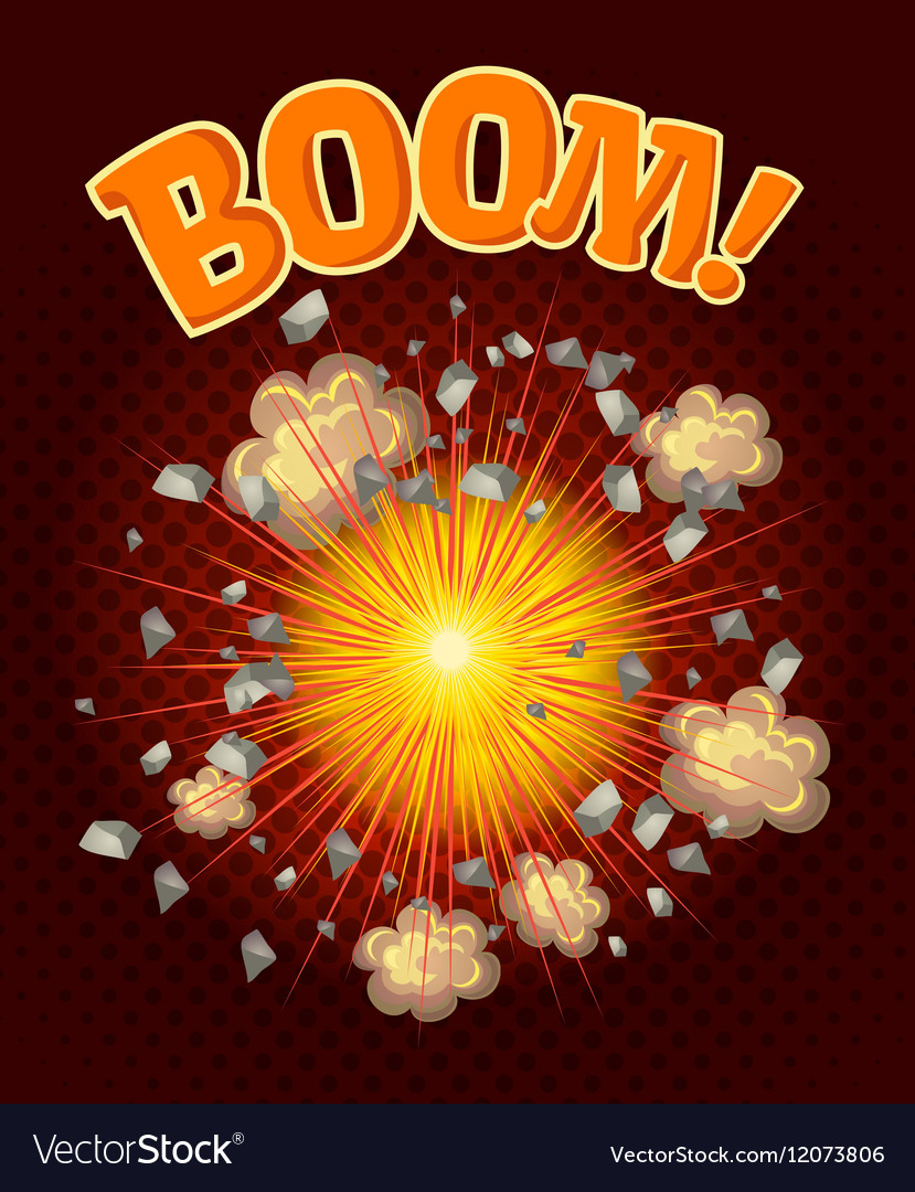 Big cool explosion composition Royalty Free Vector Image