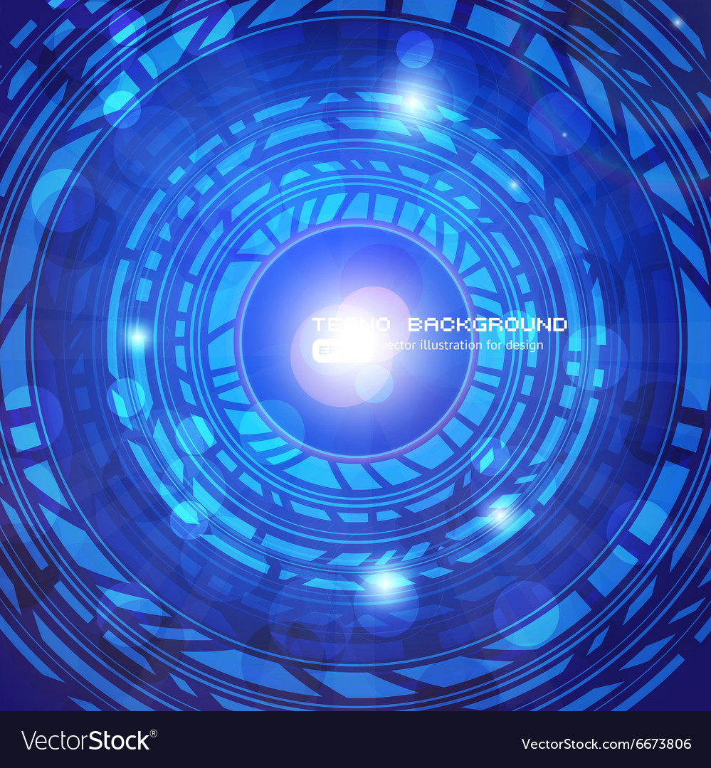 Blue techno background Royalty Free Vector Image