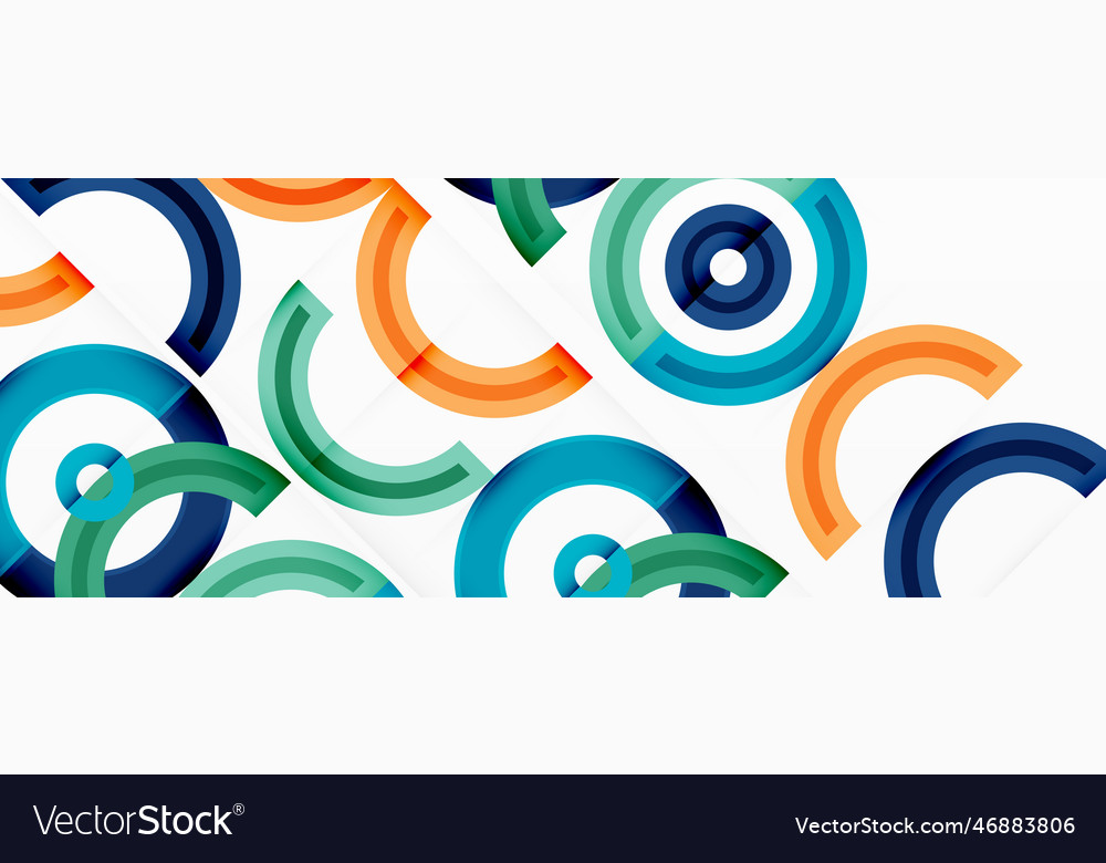 Circles are arranged in a grid pattern abstract Vector Image