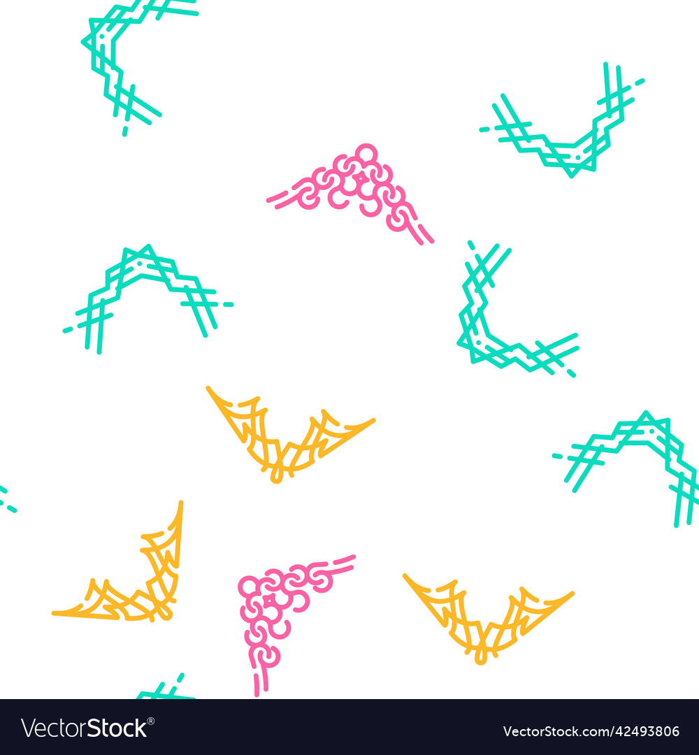 Corner decoration seamless pattern Royalty Free Vector Image