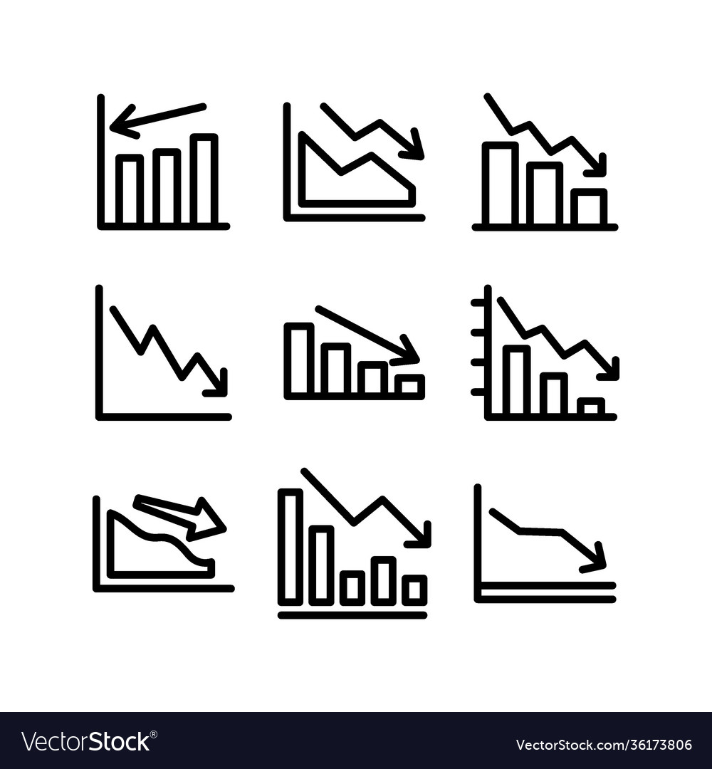 Decrease icon or logo isolated sign symbol Vector Image