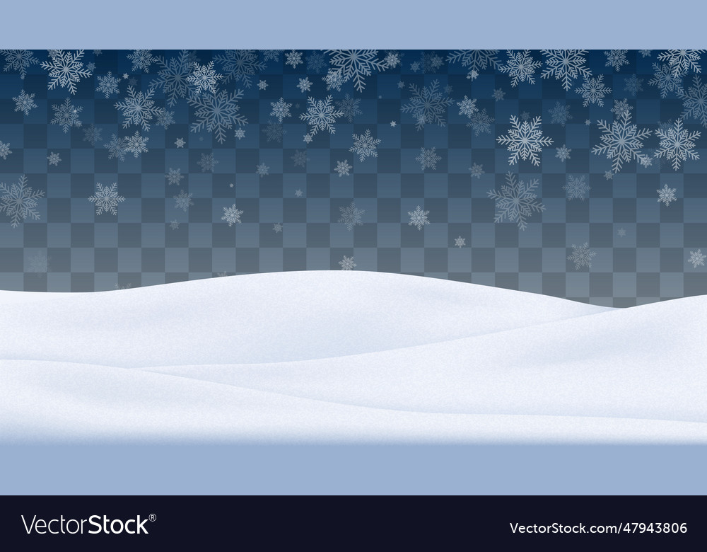 Falling snow overlay background Royalty Free Vector Image