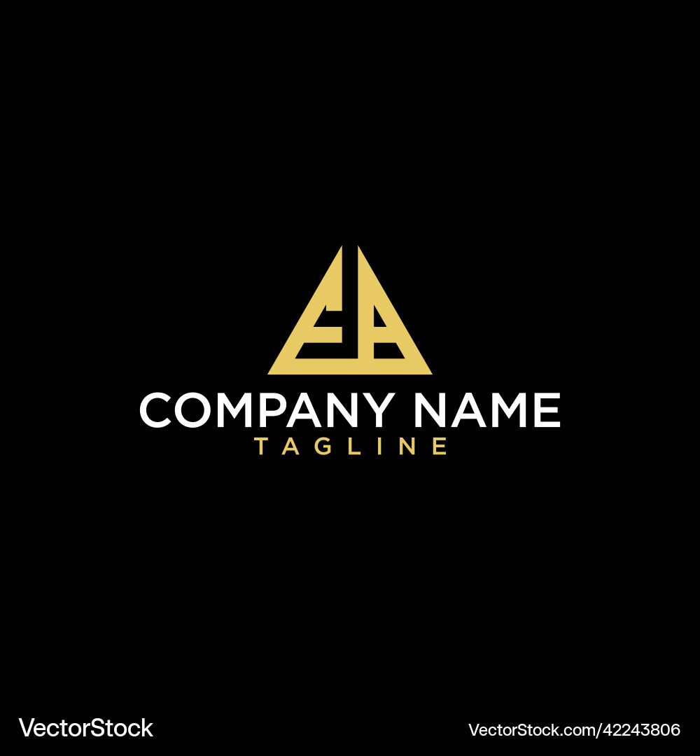 Geometric letter or ea logo design luxury Vector Image