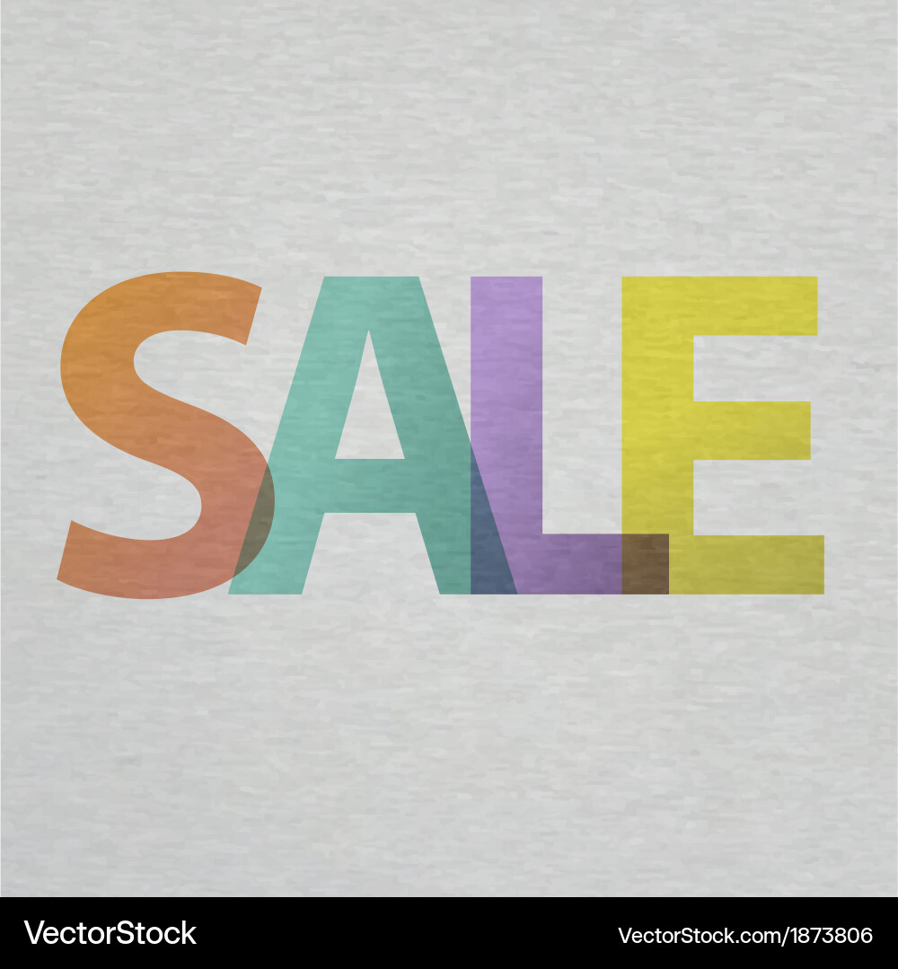 Grey Melange Background With Sale Text Royalty Free Vector
