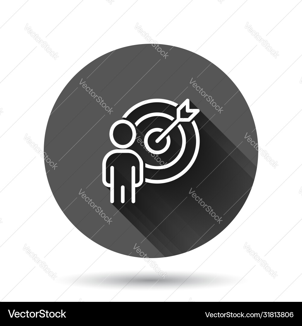 People target icon in flat style search human Vector Image