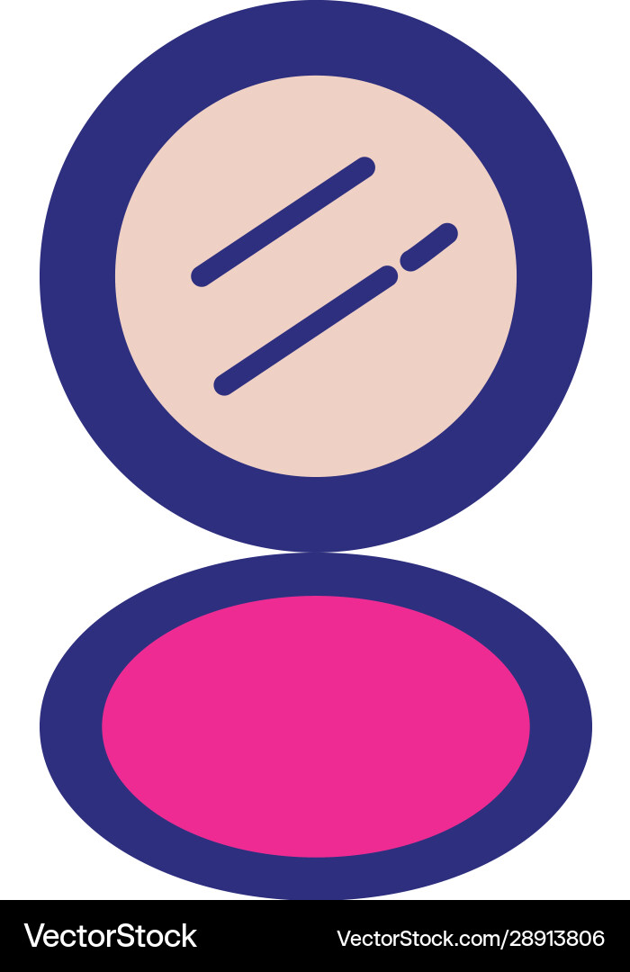 Powder pot makeup product isolated icon Royalty Free Vector