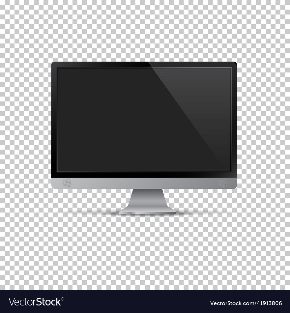 Realistic computer monitor isolated on transparent Realistic computer monitor isolated on transparent