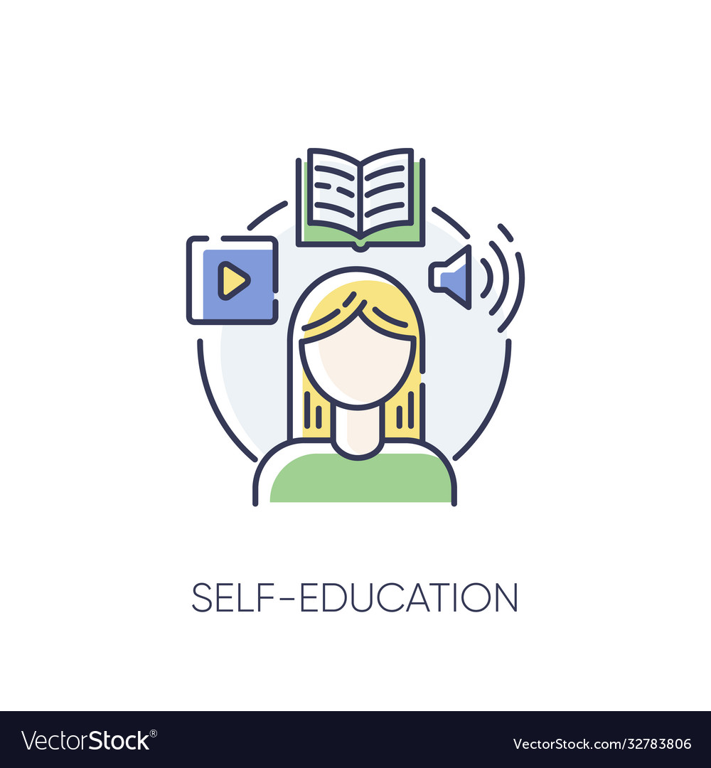 Self education rgb color icon Royalty Free Vector Image Self education rgb color icon Royalty Free Vector Image
