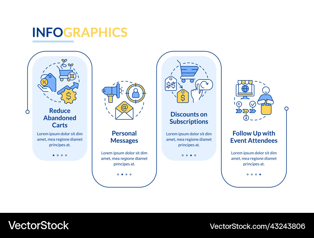 Strategy of discount rectangle infographic Vector Image