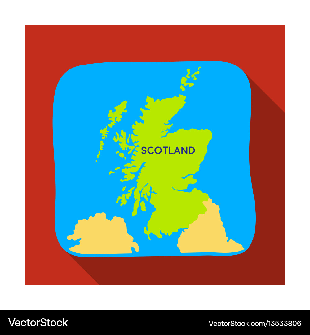 Territory scotland icon in flat style isolated Vector Image