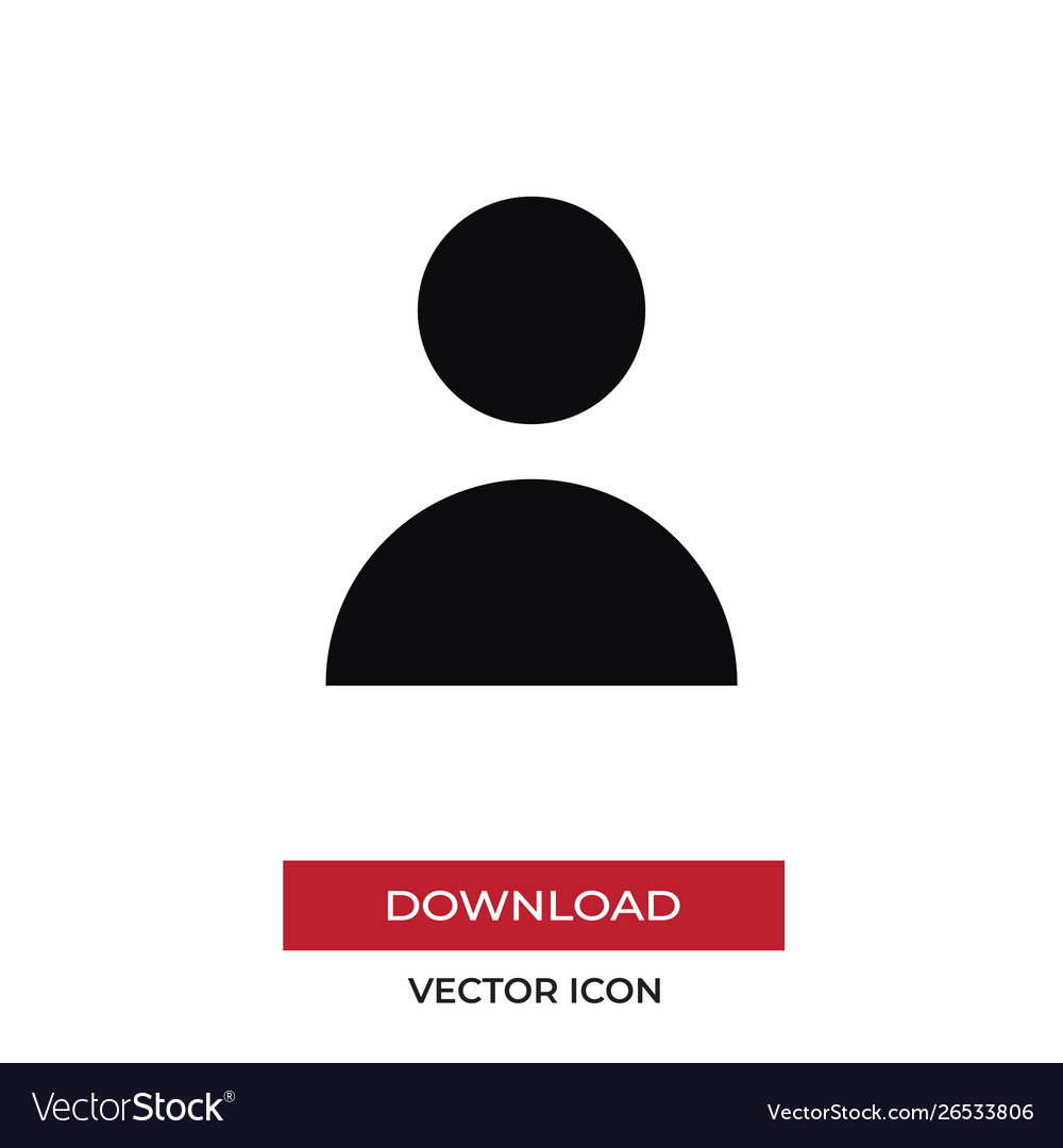 User icon in modern style for web site and mobile Vector Image