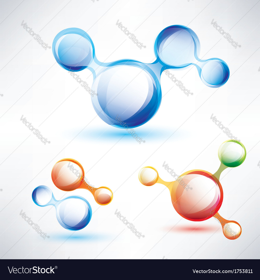 Abstract molecule shape Royalty Free Vector Image