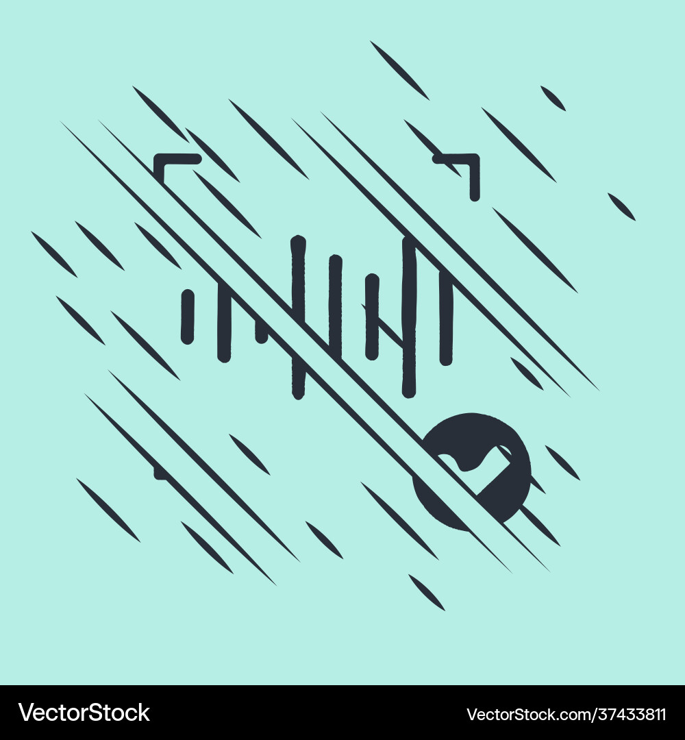 Black voice recognition icon isolated on green Vector Image