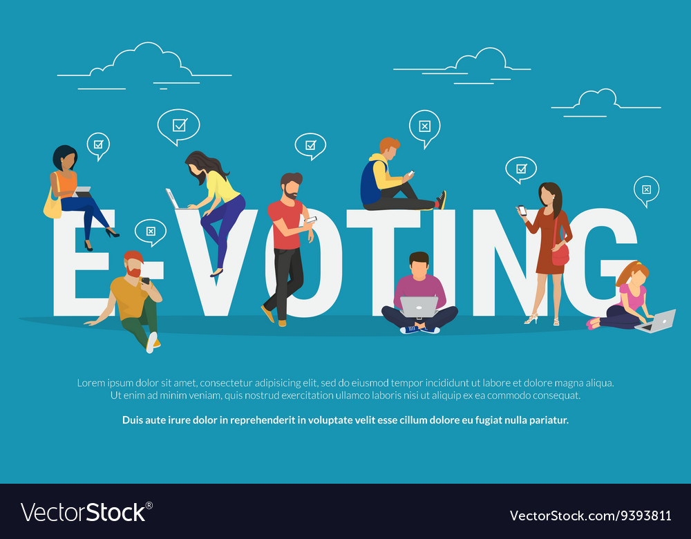 E-voting concept Royalty Free Vector Image - VectorStock