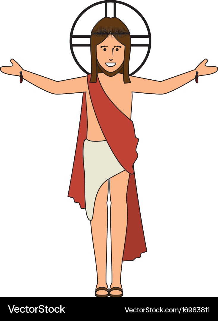 Jesuscrist avatar character icon Royalty Free Vector Image