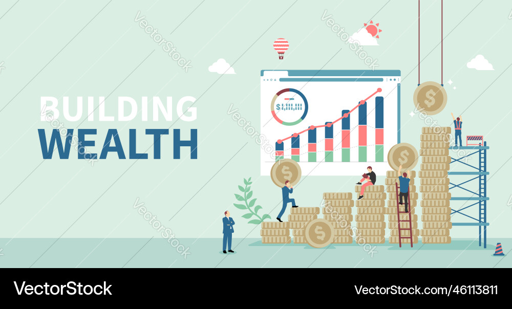 Long-term investment banner Royalty Free Vector Image