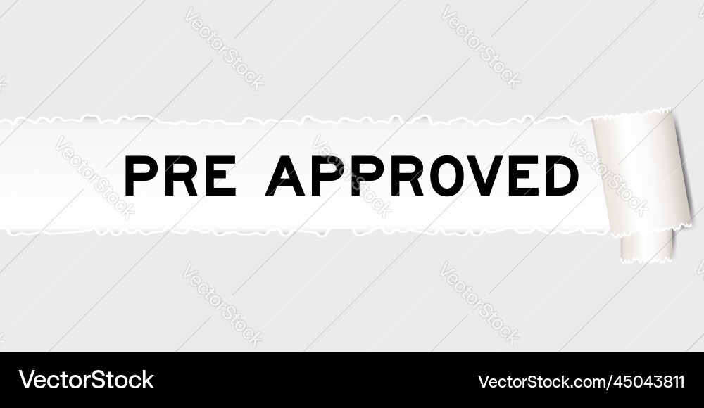 Ripped gray paper background that have word pre Vector Image
