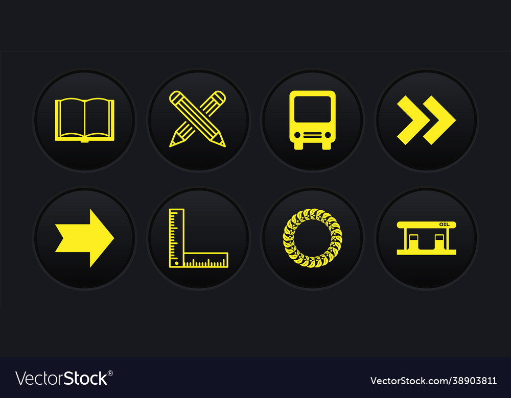 Set arrow folding ruler laurel wreath bus Vector Image Set arrow folding ruler laurel wreath bus Vector Image