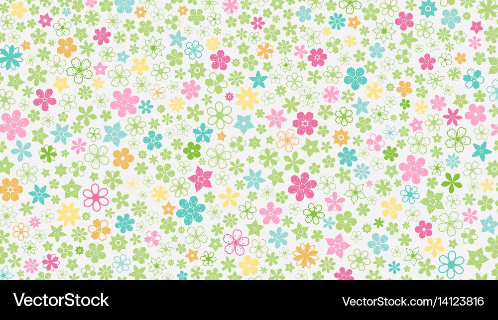 Background of small flowers Royalty Free Vector Image