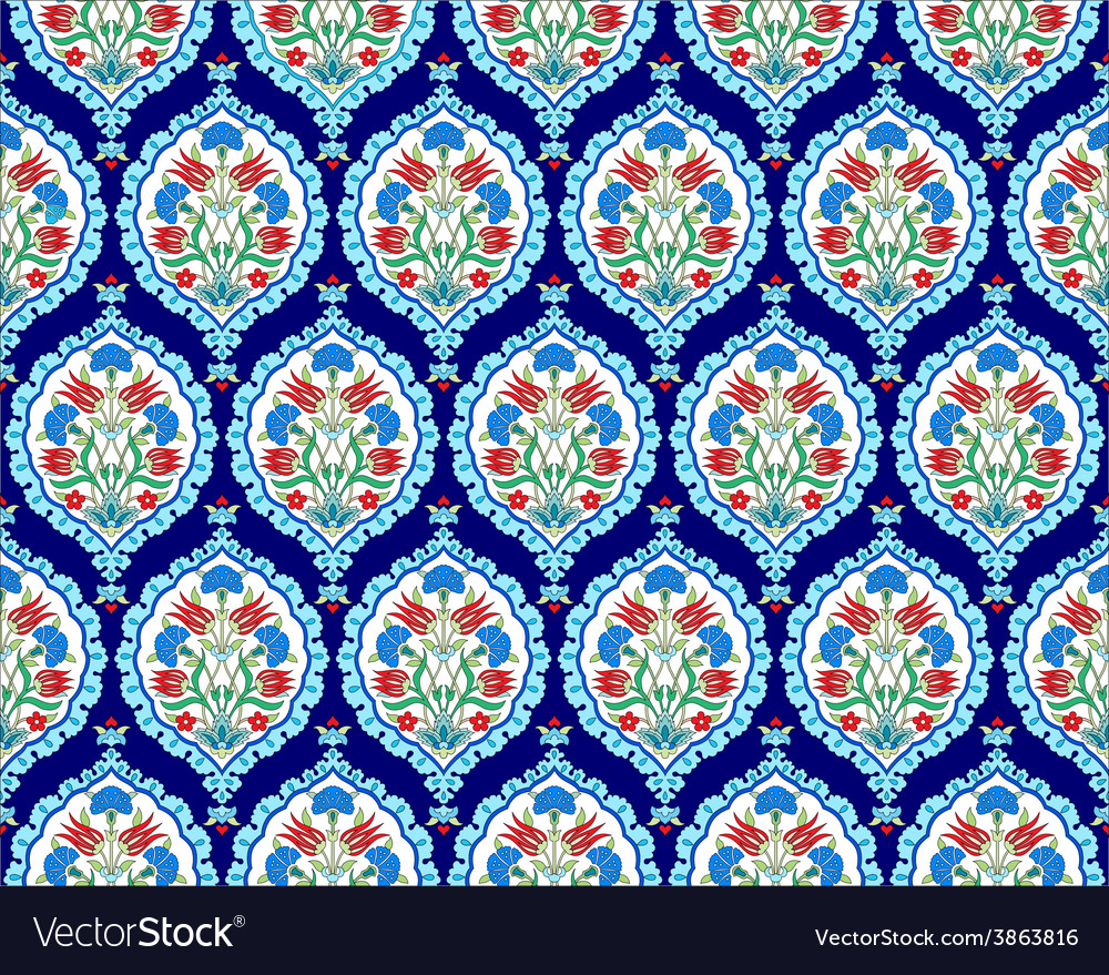 Background with seamless pattern three Royalty Free Vector