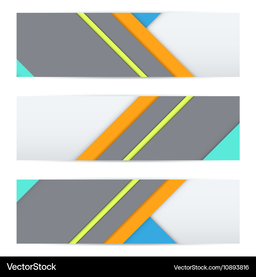 Banner of modern material design Royalty Free Vector Image