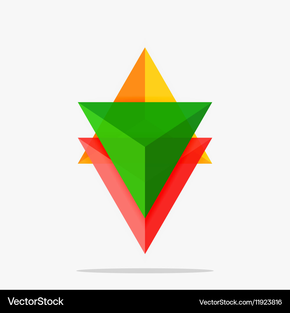 Blank triangle layout business template Royalty Free Vector