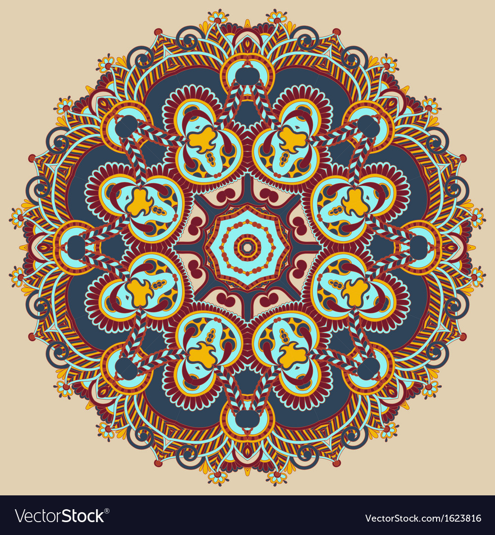 Circle ornament ornamental round lace Royalty Free Vector