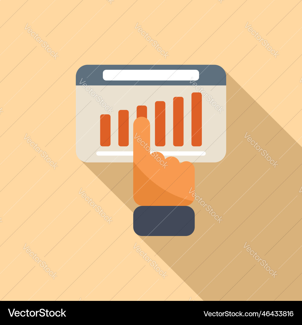 Click on report icon flat money list Royalty Free Vector
