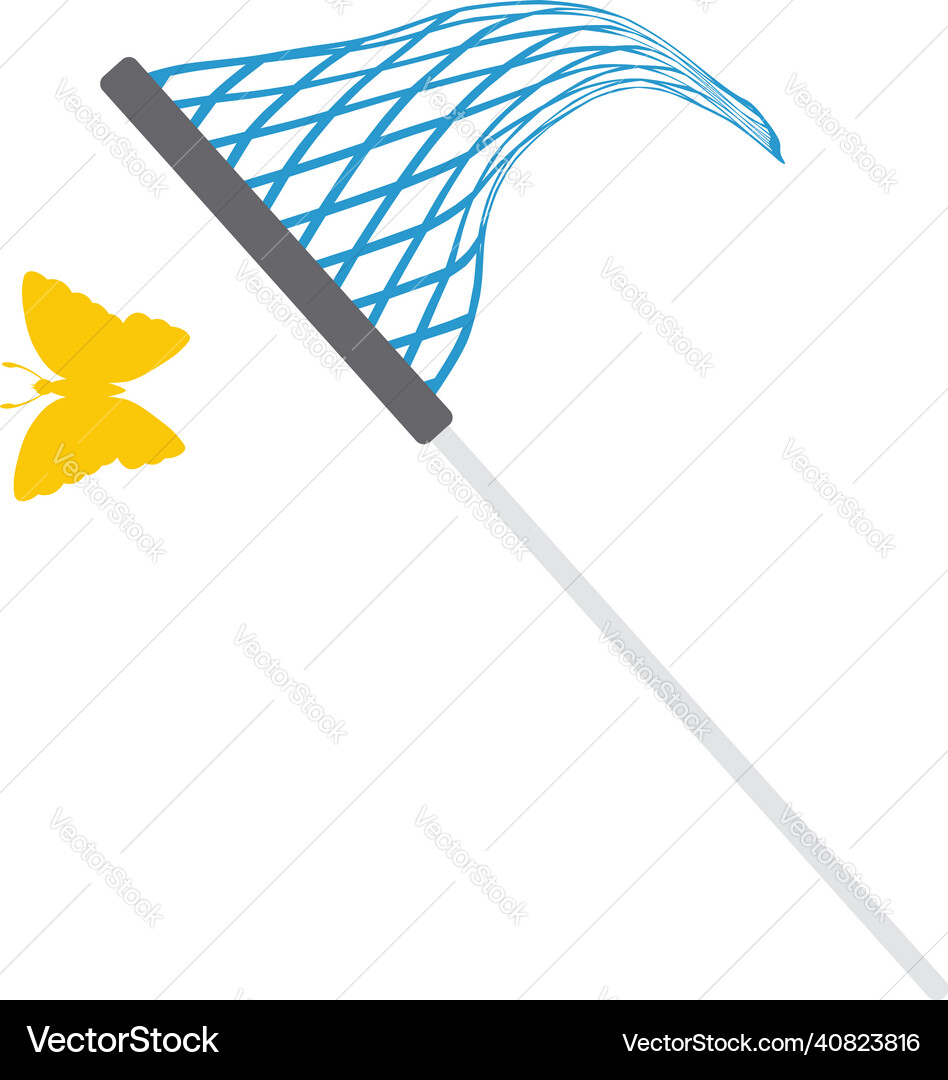 Icon of butterfly net Royalty Free Vector Image