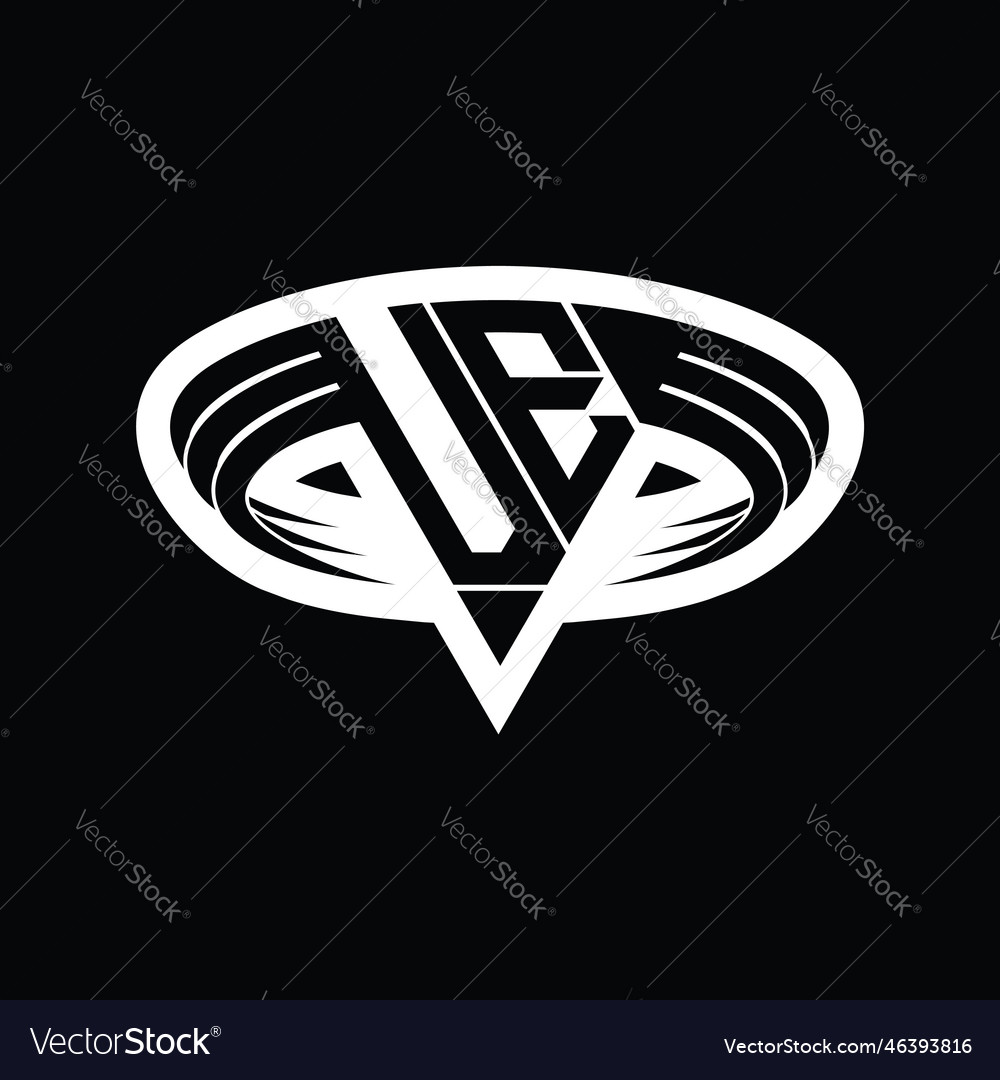 Logo monogram with triangle shape slice Royalty Free Vector