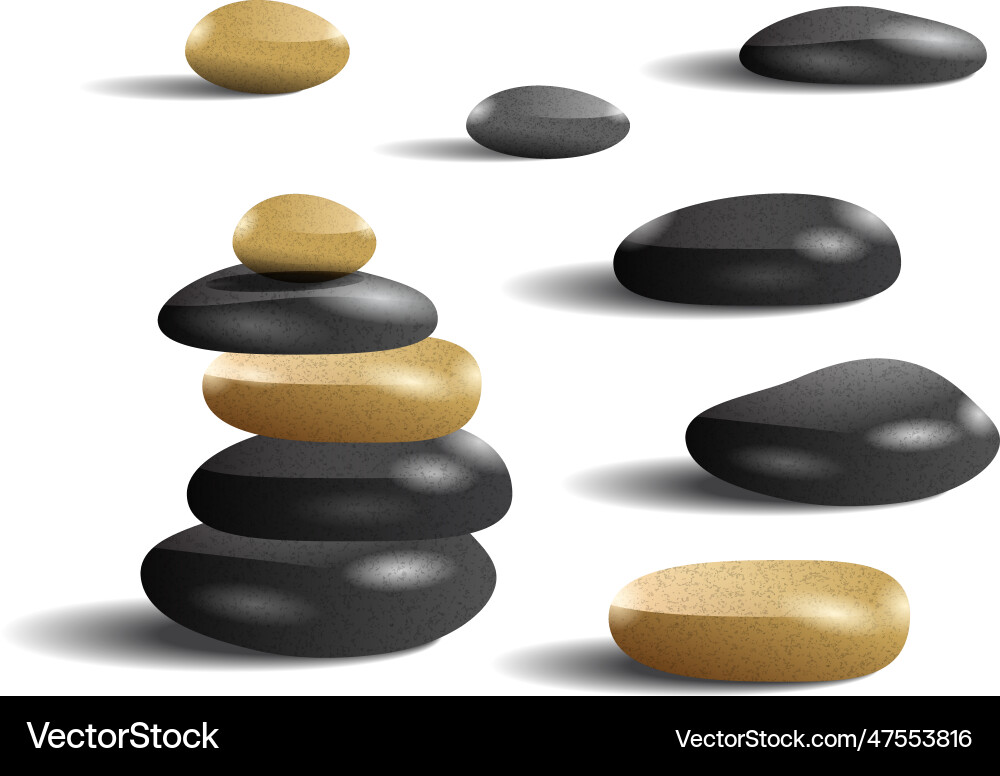 Realistic of stones Royalty Free Vector Image - VectorStock
