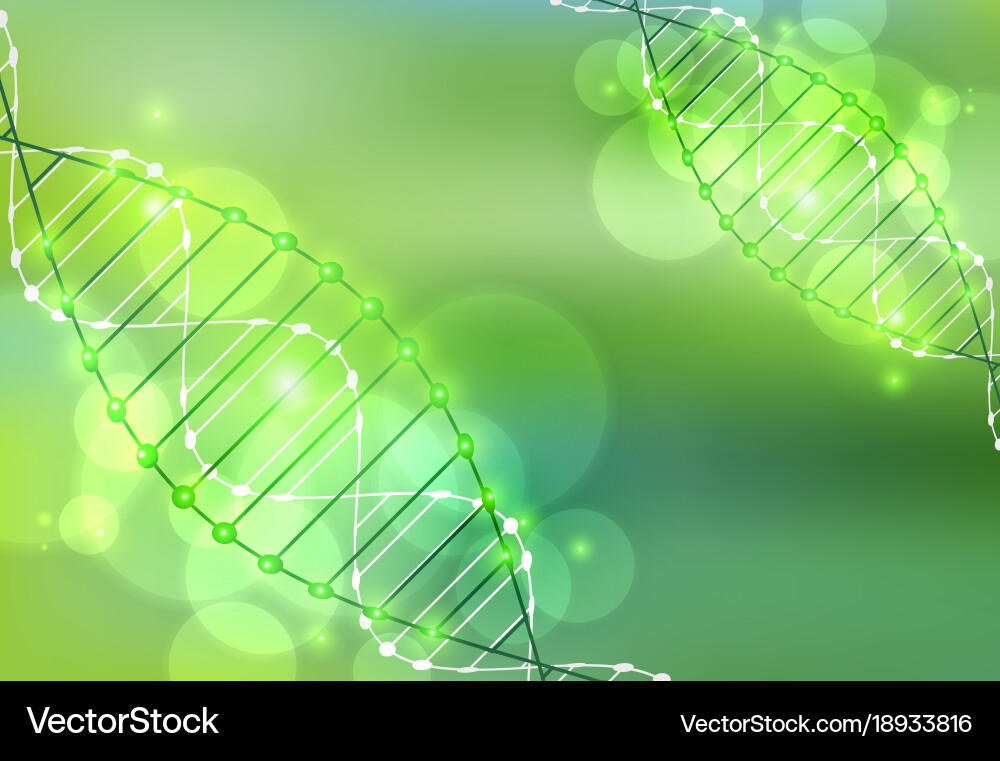 Science template green wallpaper or banner with a Vector Image