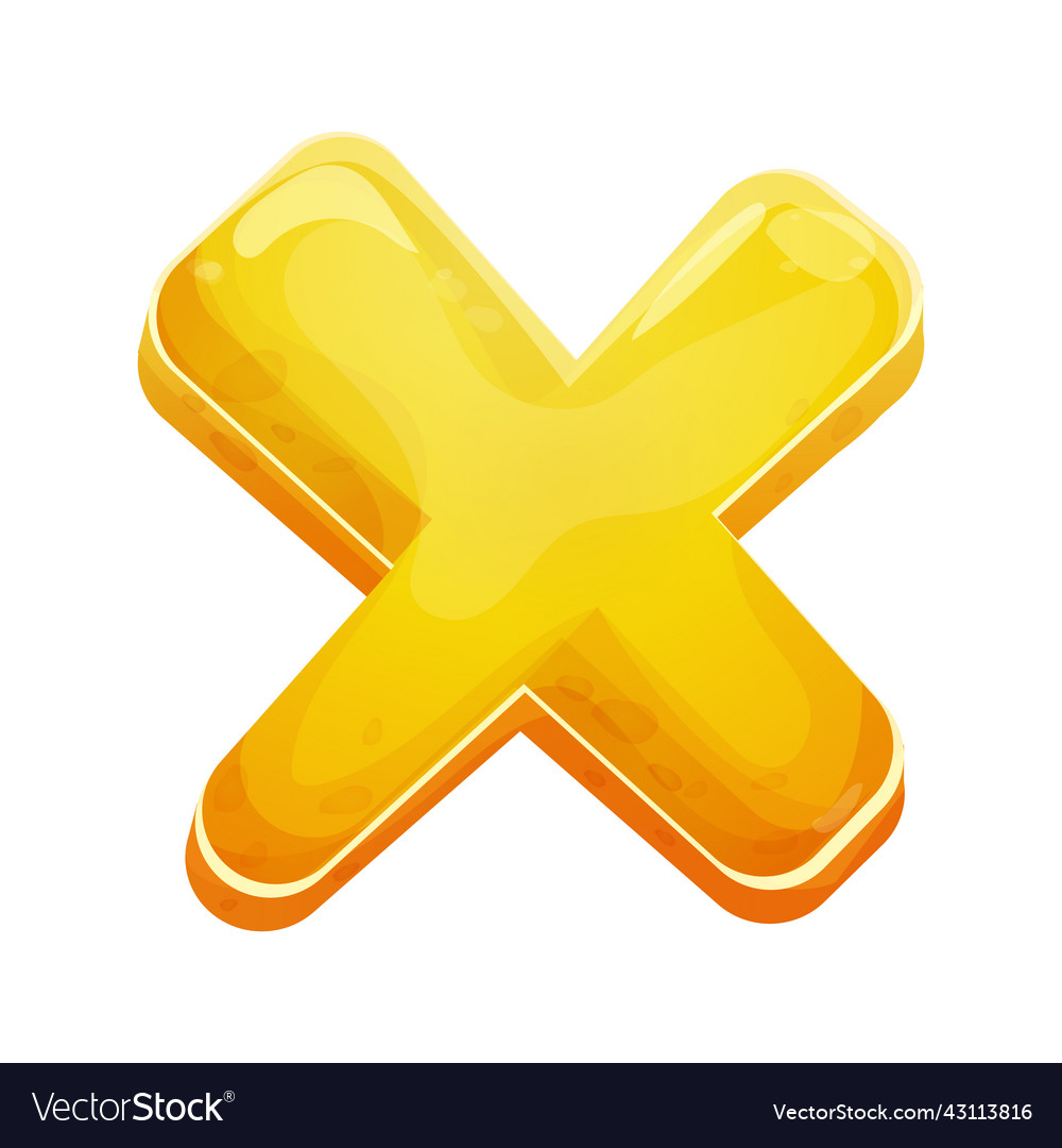 Shiny close button game interface menu element Vector Image