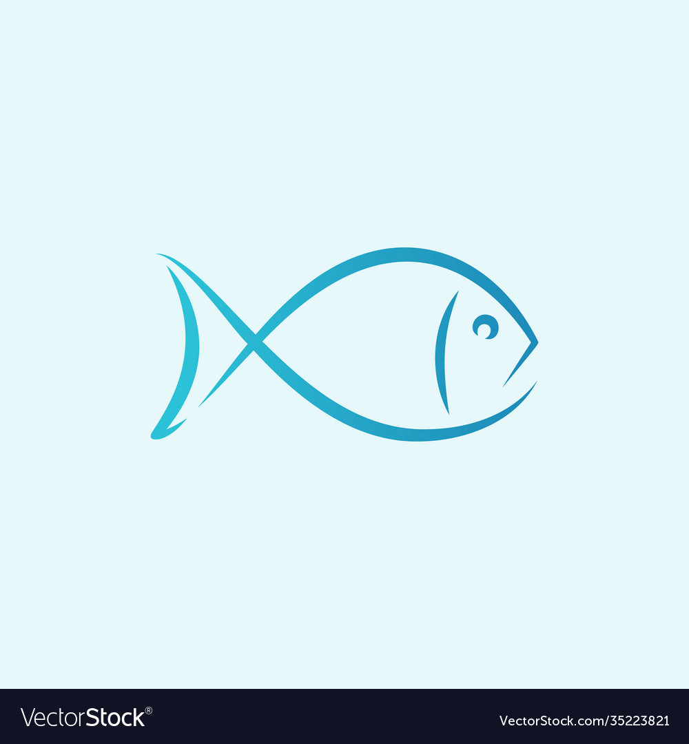 Abstract fish icon Royalty Free Vector Image - VectorStock