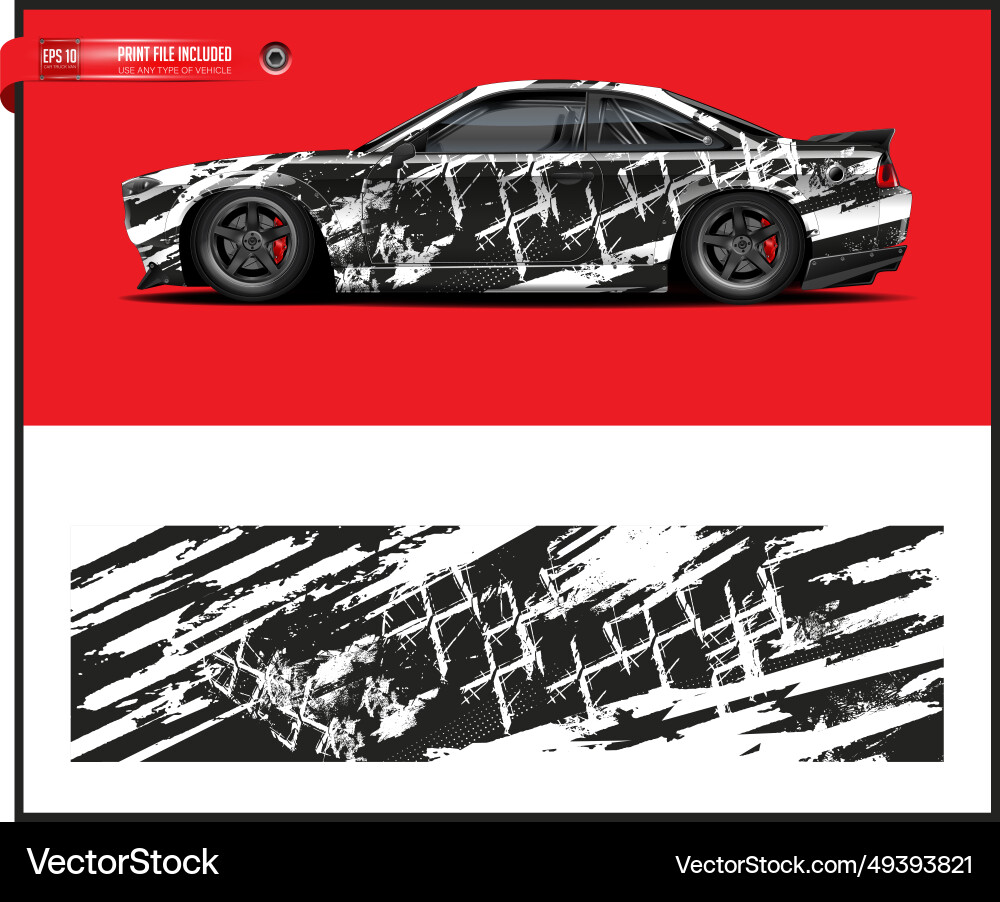 Abstract livery vehicle vinyl branding Royalty Free Vector