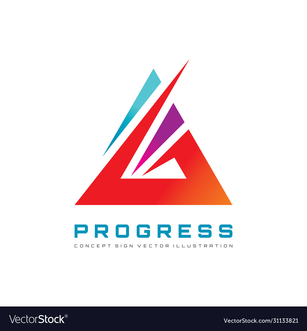 Abstract triangle - logo template concept Vector Image