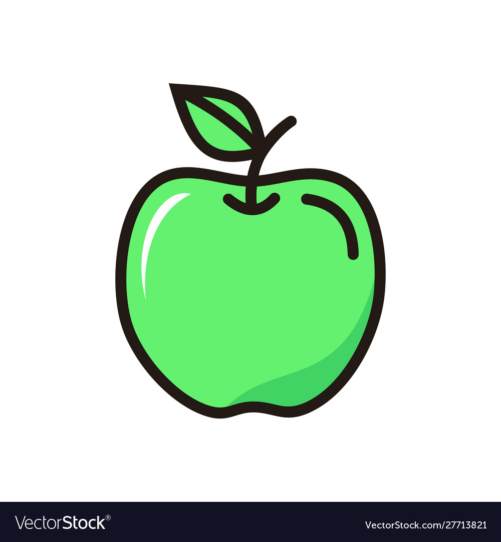 Apple icon isolated on white background from Vector Image