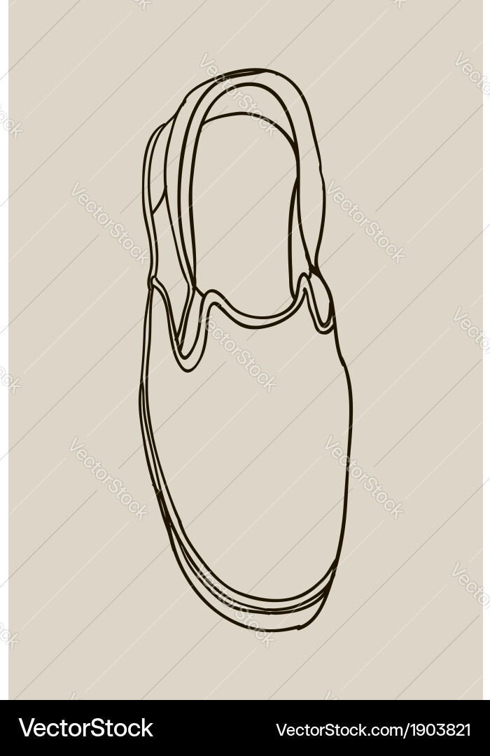 Artistic gum shoe Royalty Free Vector Image - VectorStock