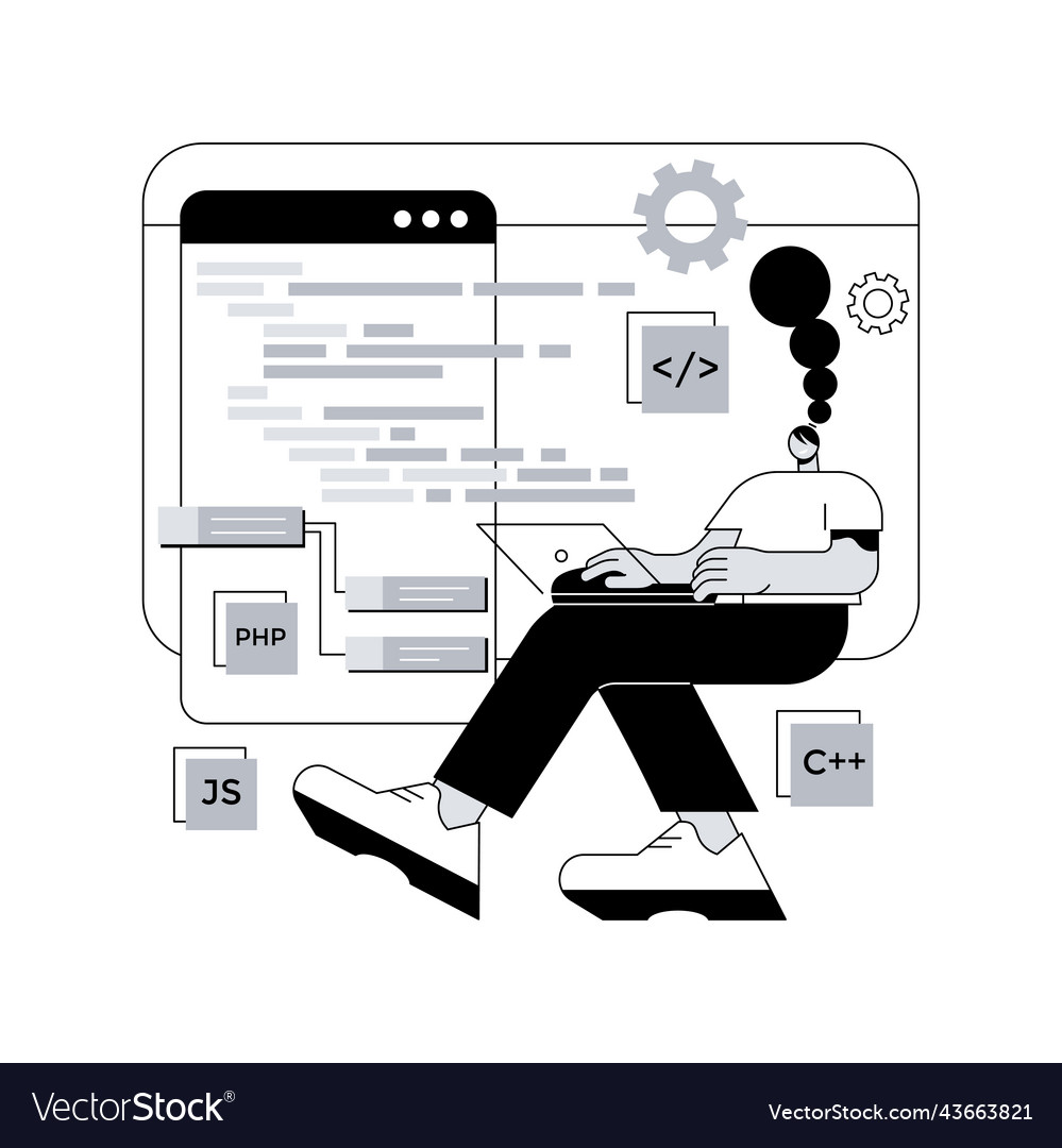 Back end development abstract concept Royalty Free Vector