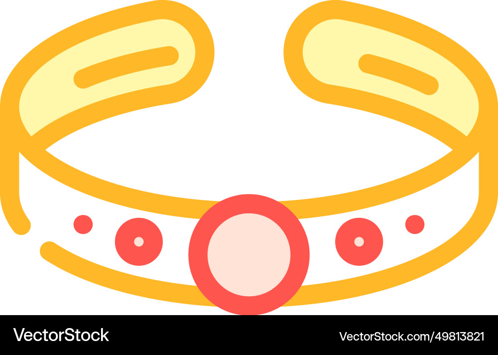 Bracelet jewelry color icon Royalty Free Vector Image