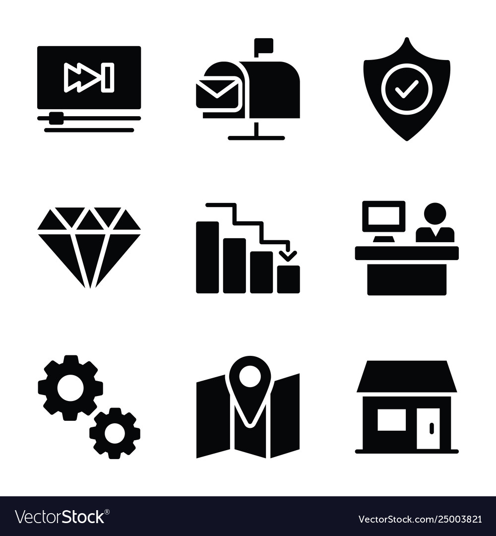 Business and finance icons bundle Royalty Free Vector Image
